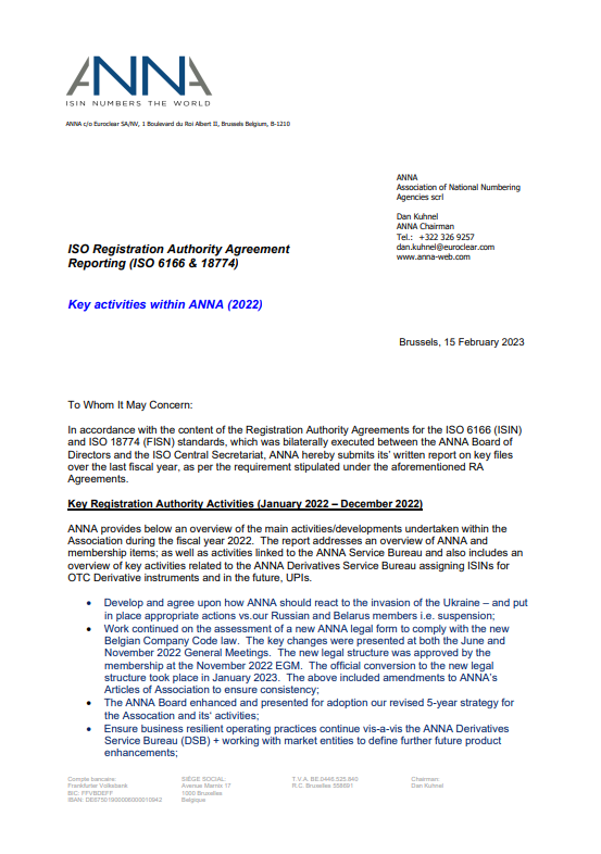 2022 Annual RAA Report - Appendix C - ANNA