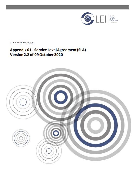 ISIN-LEI Mapping Service Level Agreement (SLA) - ANNA